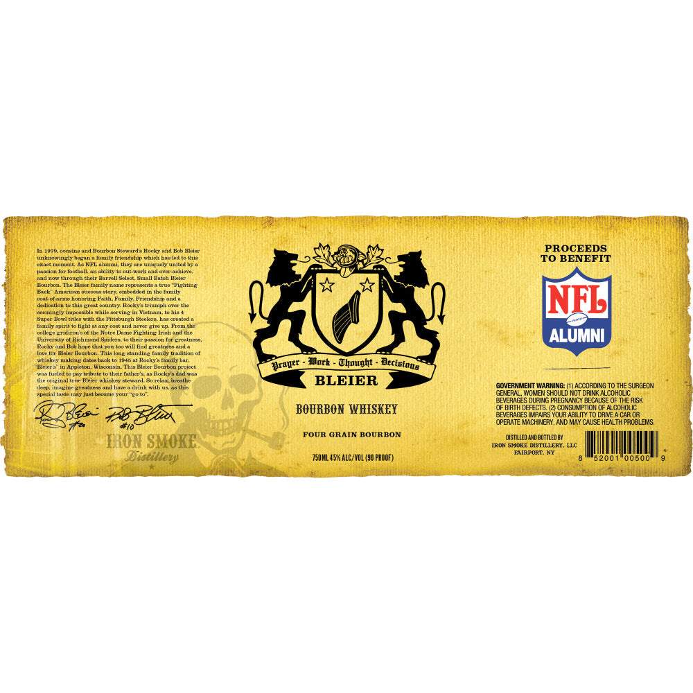 Buy Bleier NFL Alumni Bourbon Whiskey Online | Reup Liquor