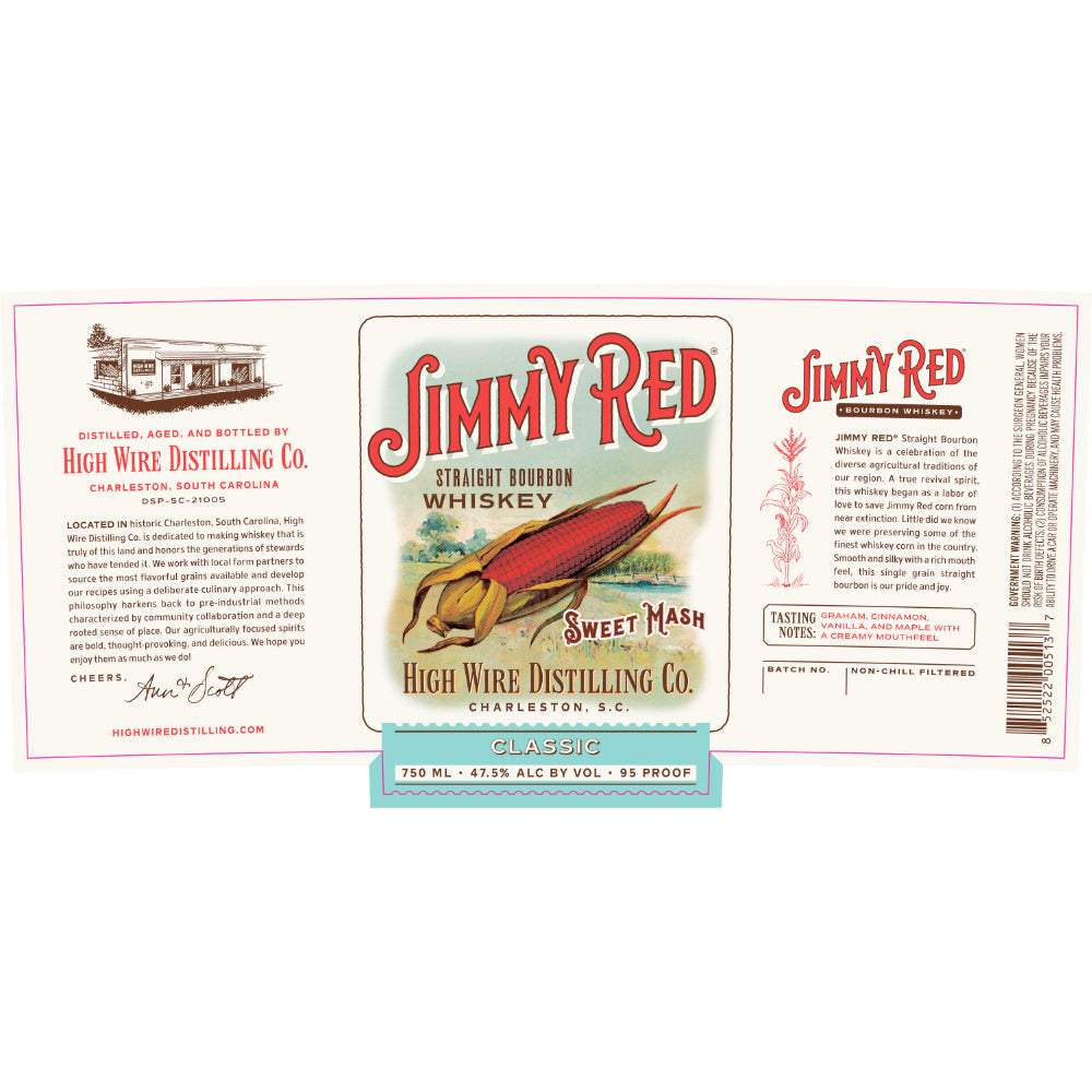Buy High Wire Jimmy Red Classic Sweet Mash Straight Bourbon Whiskey ...