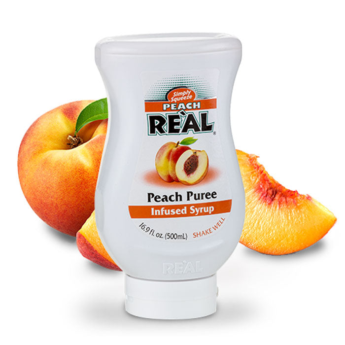 Buy Real Peach Puree Infused Syrup 16.9 Fl Oz Online | Reup Liquor