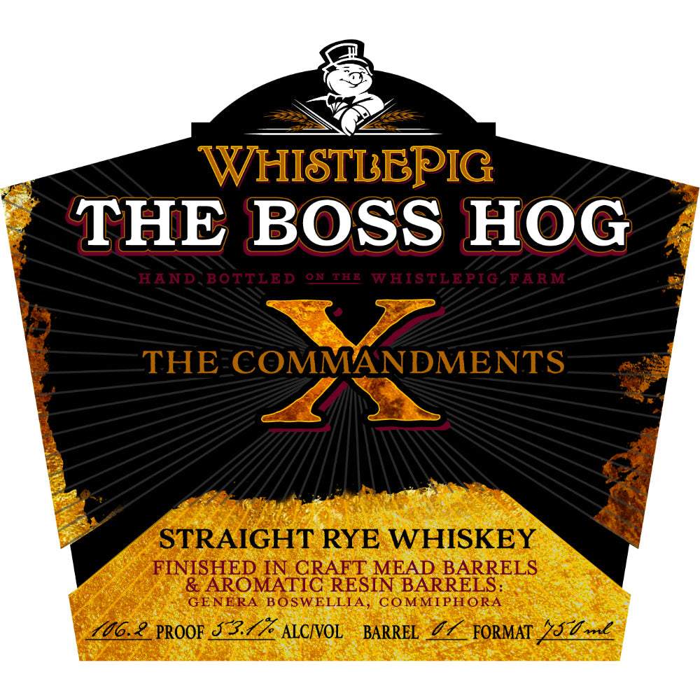 Buy WhistlePig The Boss Hog The 10 Commandments Straight Rye Whiskey ...