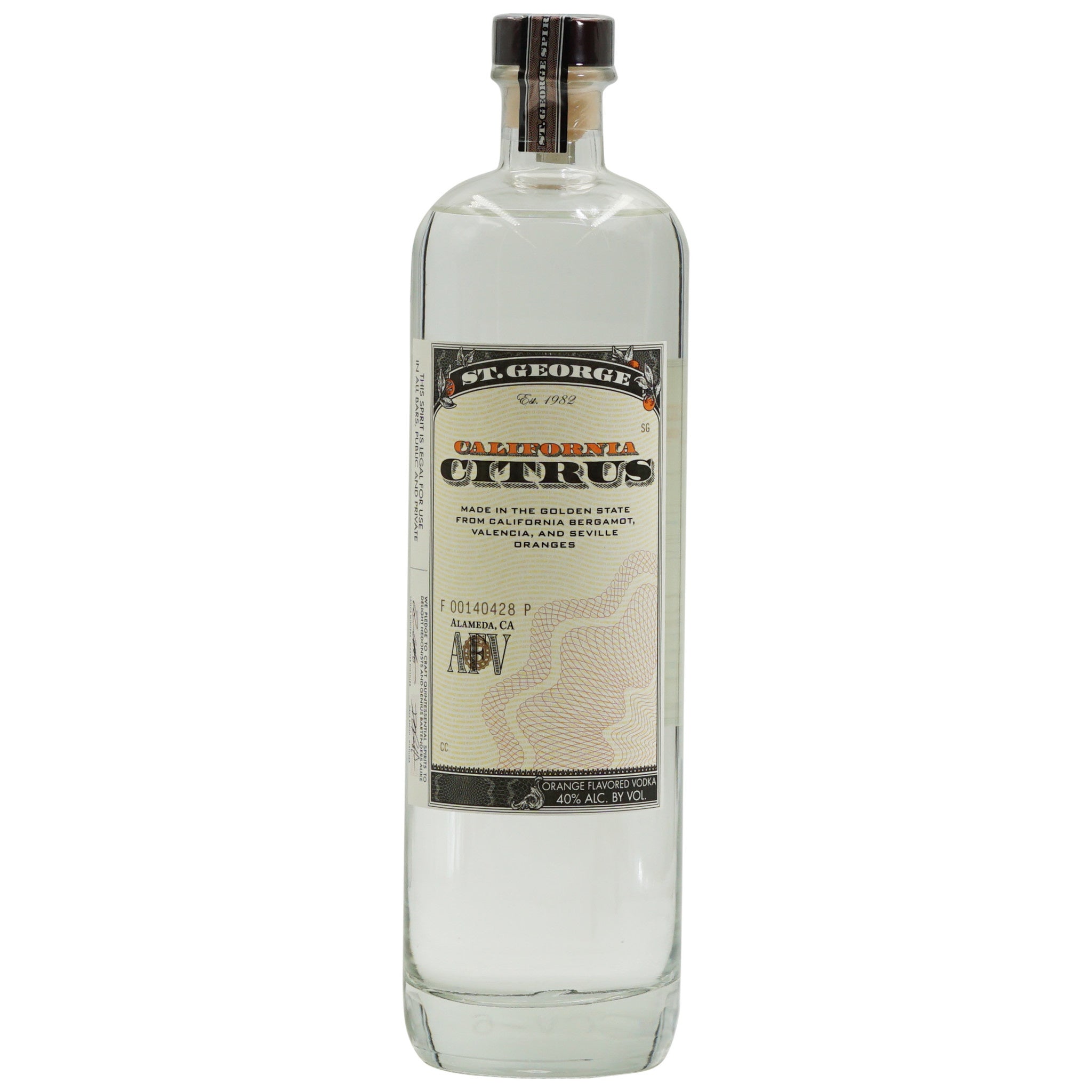 Buy St. George Ca Citrus Vodka Online | Reup Liquor